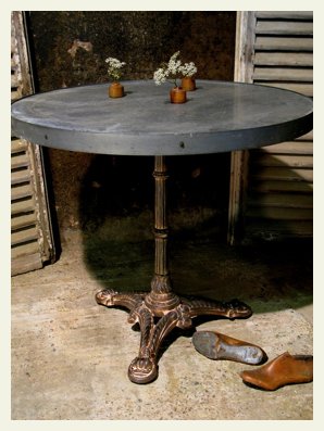 Tables- Zinc tables, Brass tables, Industrial table bases, vintage and ...
