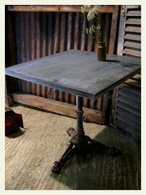 Tables- Zinc tables, Brass tables, Industrial table bases, vintage and ...