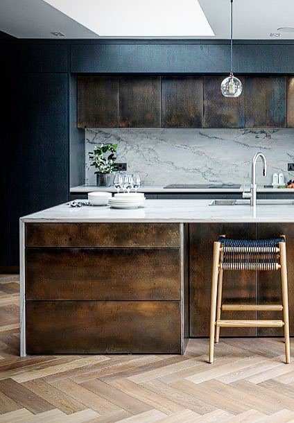 Bronze Brass Kitchen Door and Drawer Fronts | Kitchens