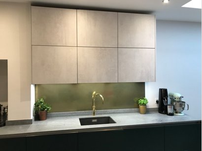 Brass splashback for Client | Kitchens