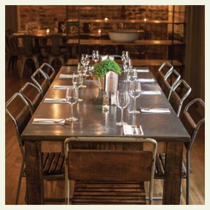 Metal Topped Dining Table | Tables
