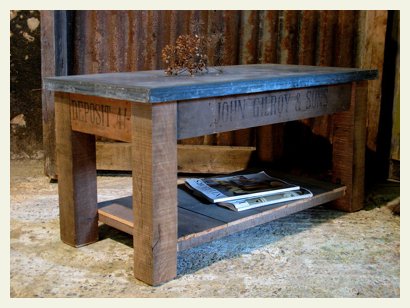 Zinc Top Coffee Table | Tables
