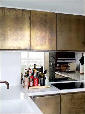 Aged Brass- antique brass finish, brass kitchens, brass kitchen doors ...