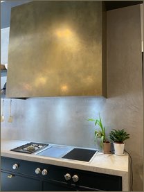 Kitchen Extractors and cooker hoods in brass and metal