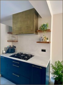 Kitchen Extractors and cooker hoods in brass and metal