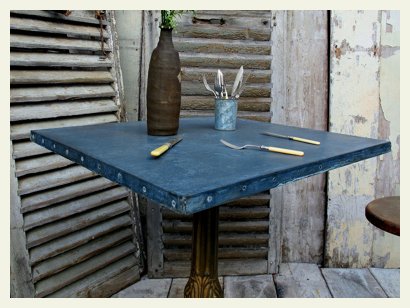 Cast Iron base, Zinc or Wood Top Cafe Tables | Tables