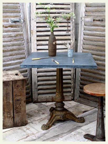 Cast Iron base, Zinc or Wood Top Cafe Tables | Tables