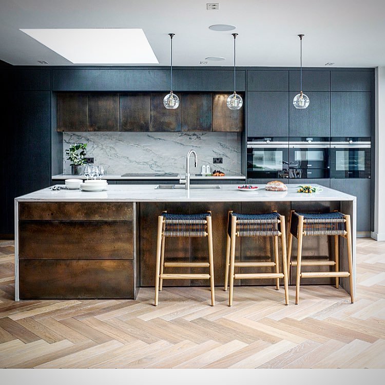 Bronze Brass Kitchen Door and Drawer Fronts | Kitchens