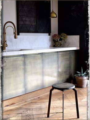 Aged Brass- antique brass finish, brass kitchens, brass kitchen doors ...